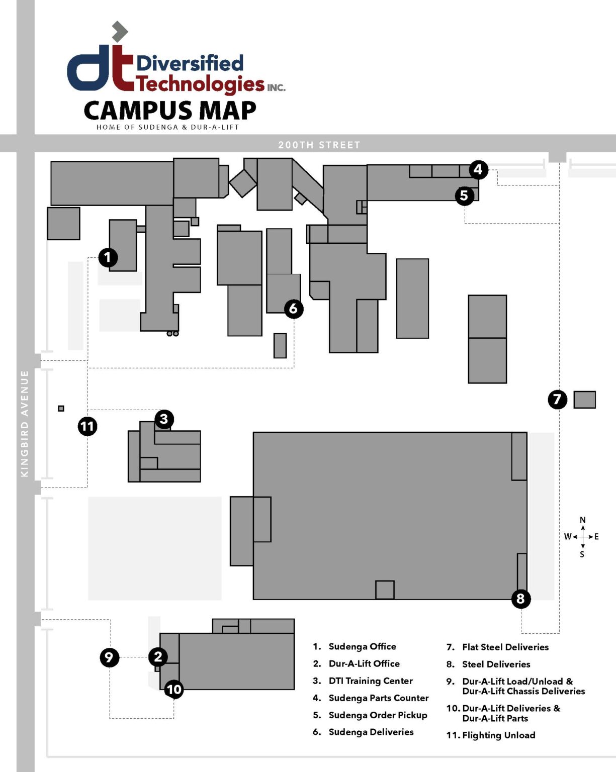 DTI Locations Map - Sudenga Industries Inc.